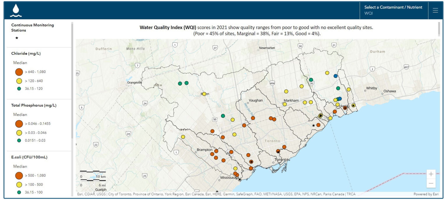 Surface Water Quality - Toronto and Region Conservation Authority (TRCA)
